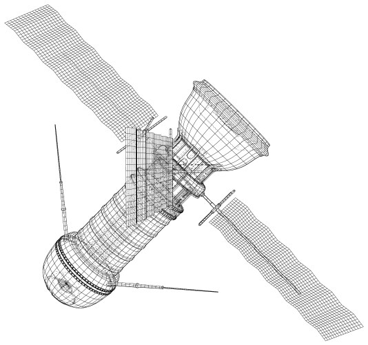 Satellite network information technology Vector Image