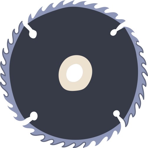 Speed circular saw blade cartoon Royalty Free Vector Image