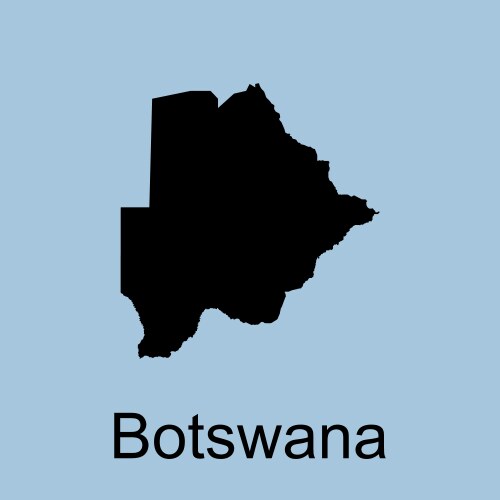 Botswana map icon Royalty Free Vector Image - VectorStock