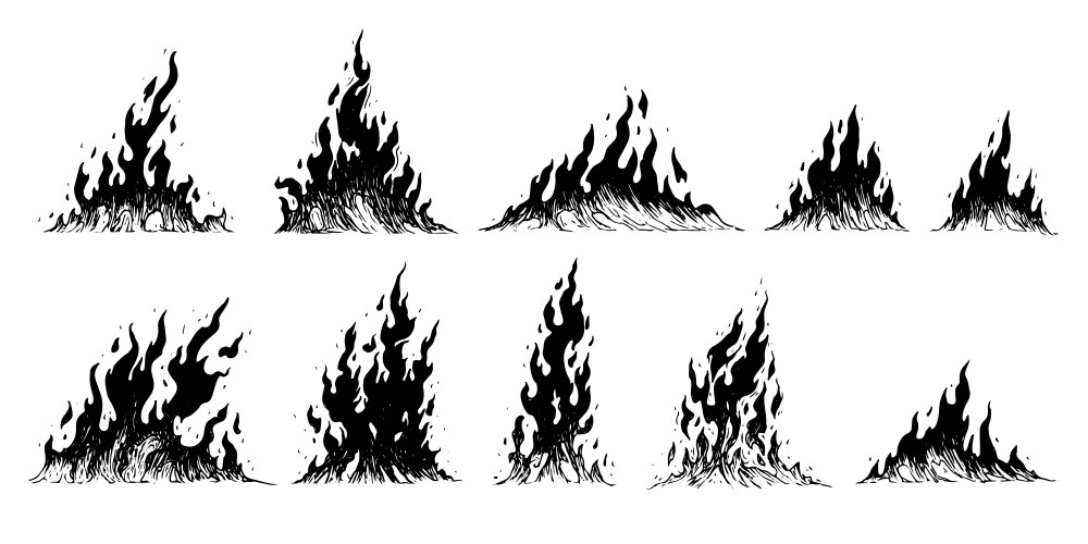 Drawn Flames Vector Images (over 12,000)