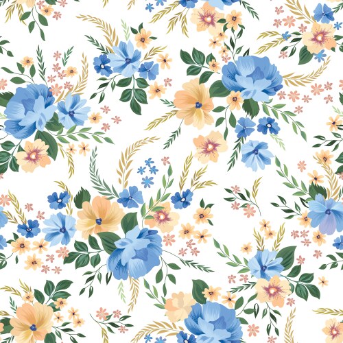 Simple flower pattern Royalty Free Vector Image