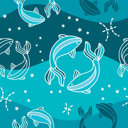 Dolphins seamless pattern Royalty Free Vector Image