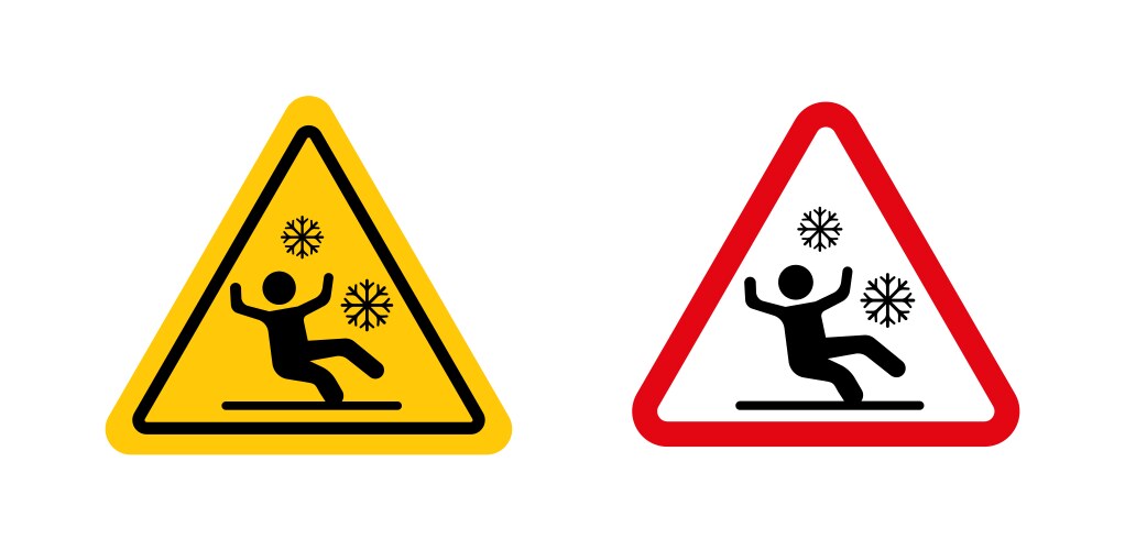 Caution speed ramps sign icon set warning for Vector Image