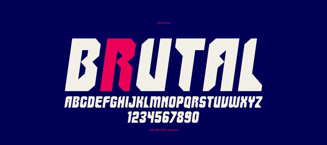 Urban massive geometric font for logos Royalty Free Vector