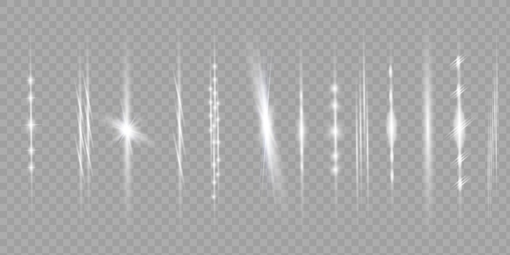 Horizontal light ray flash yellow line Royalty Free Vector