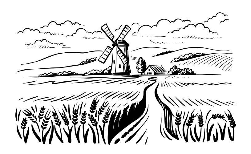 Windmill Outline Vector Images (over 11,000)