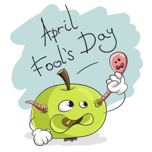 April fools day message with cute panda Royalty Free Vector