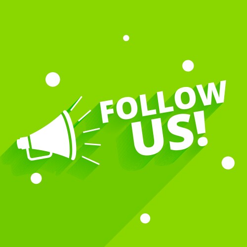 Modern follow us template in chat bubble design Vector Image