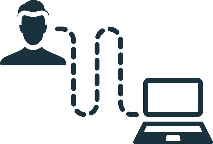 Navigation icon monochrome simple user behavior Vector Image