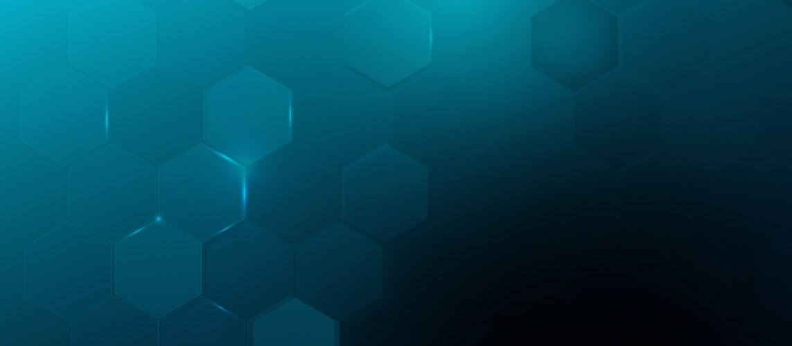 Bright blue abstract tech hexagonal background Vector Image