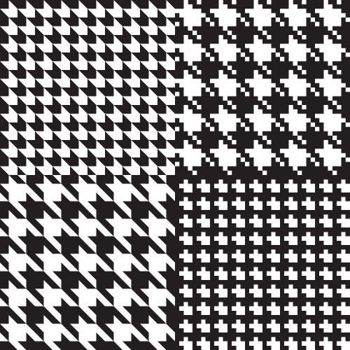 Black and white houndstooth seamless pattern Vector Image