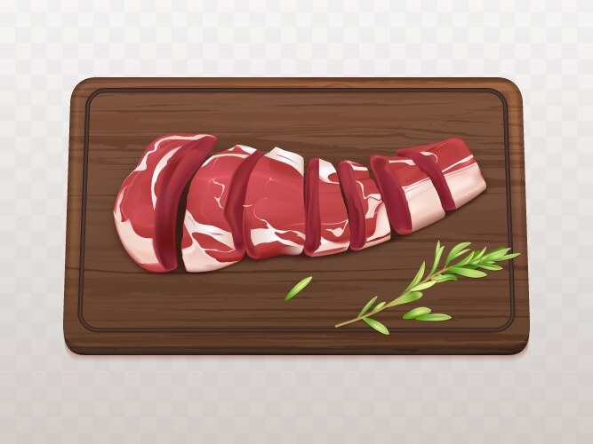Meat food beef pork chicken legs black Royalty Free Vector