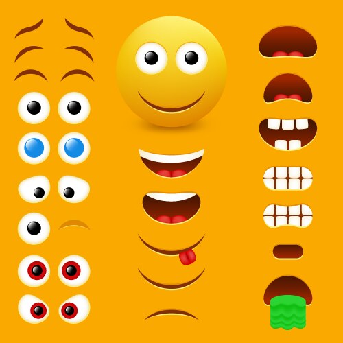 Light bulb emoji maker emoticon creator Royalty Free Vector