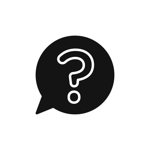 Question icon set query speech bubble pictogram Vector Image