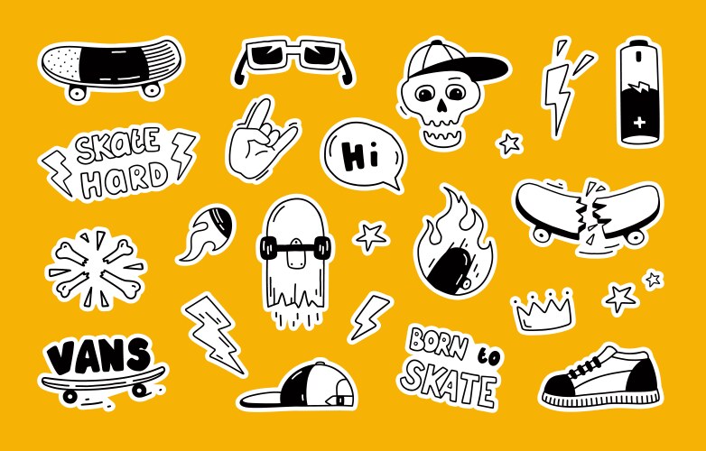 Skateboard Graffiti Vector Images (over 1,300)
