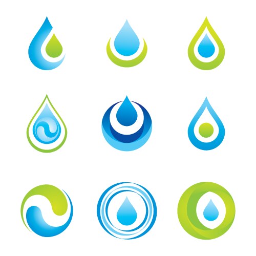 Water drop emoticon cartoon Royalty Free Vector Image