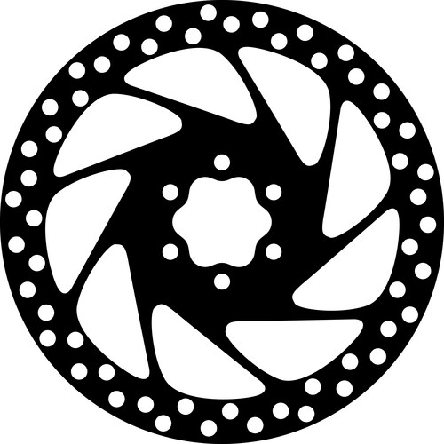 Motorcycle brake disc isolated Royalty Free Vector Image