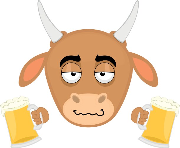 Head cow glasses nerd Royalty Free Vector Image