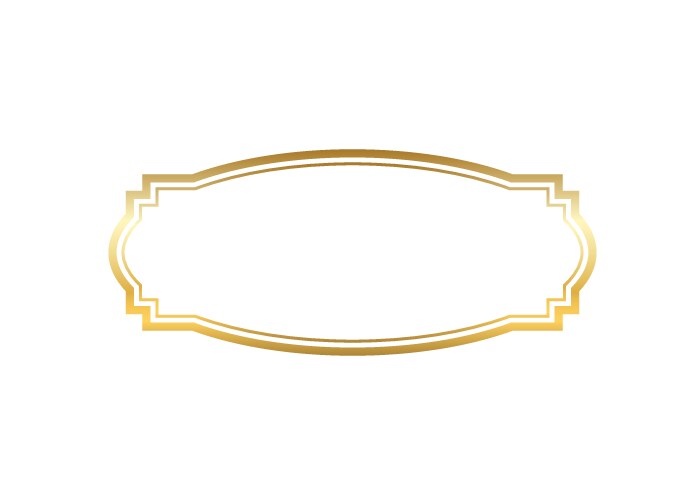 Gold frame beautiful simple Royalty Free Vector Image
