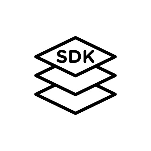 Sdk line icon isolated on white background Vector Image