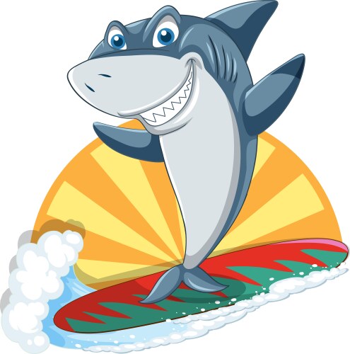 Shark cartoon Royalty Free Vector Image - VectorStock