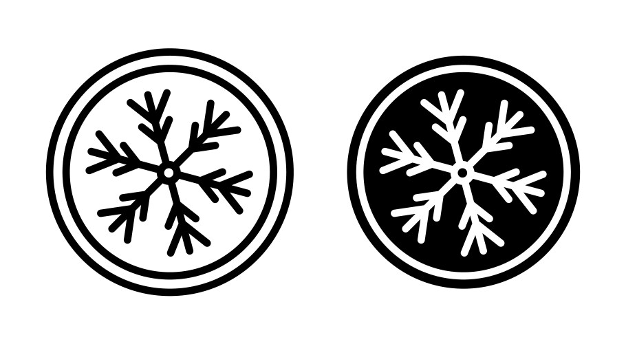 Snowflake icon set snowflake snow cold symbol in Vector Image