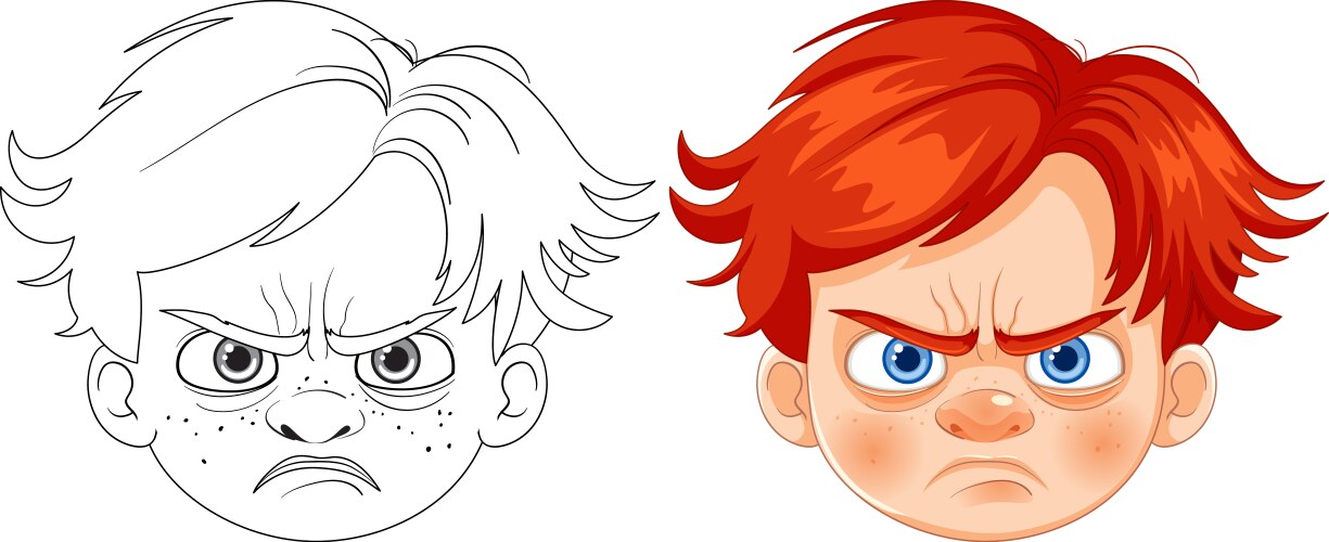 Anger rage headache concept Royalty Free Vector Image