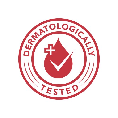 Dermatologically tested icon Royalty Free Vector Image