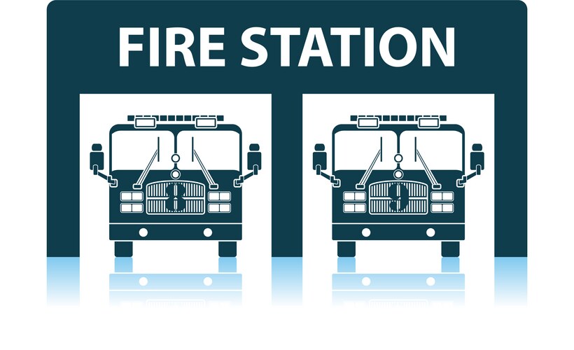 Fire station icon Royalty Free Vector Image - VectorStock