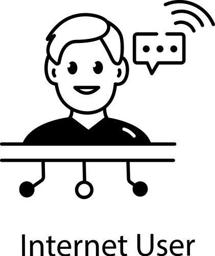 Networking linear icon Royalty Free Vector Image