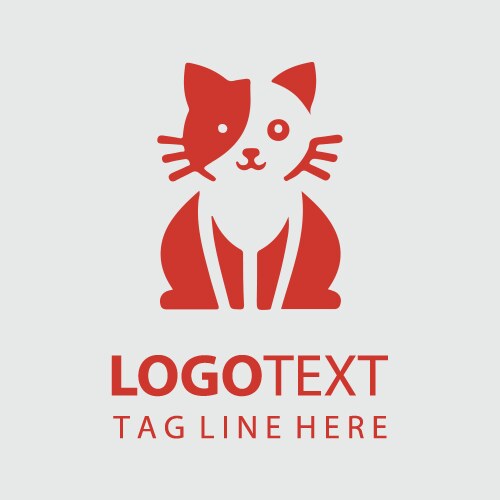 Pet cat logo Royalty Free Vector Image - VectorStock