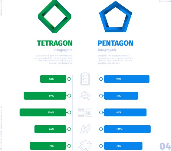 Comparison table - infographics with 3 points Vector Image