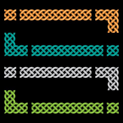 Celtic patterns set Royalty Free Vector Image - VectorStock