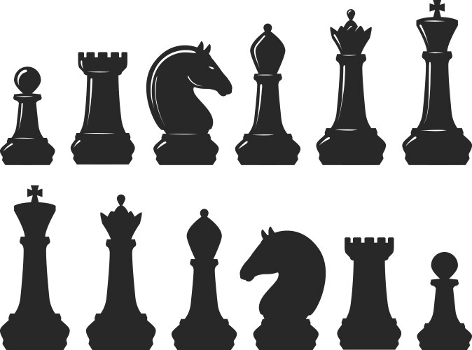 Chess pieces set Royalty Free Vector Image - VectorStock