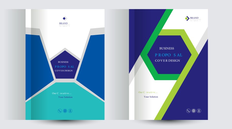 Corporate business proposal cover design template Vector Image