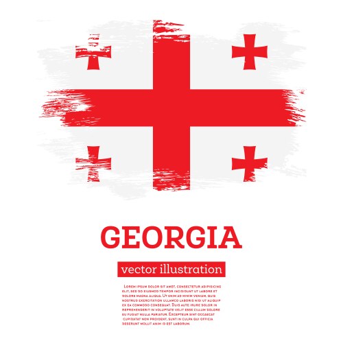 Georgia flag Royalty Free Vector Image - VectorStock