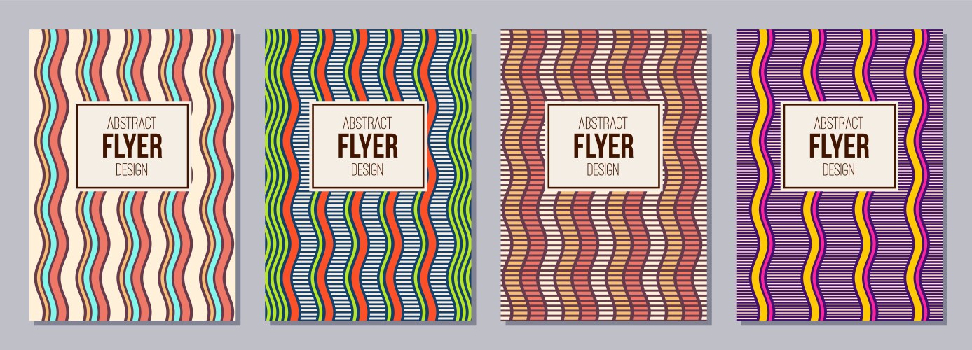 Set of flyers posters banners placards Royalty Free Vector