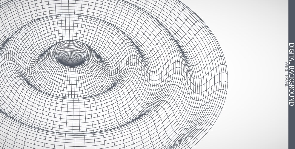 Abstract background with waves 3d surface Vector Image