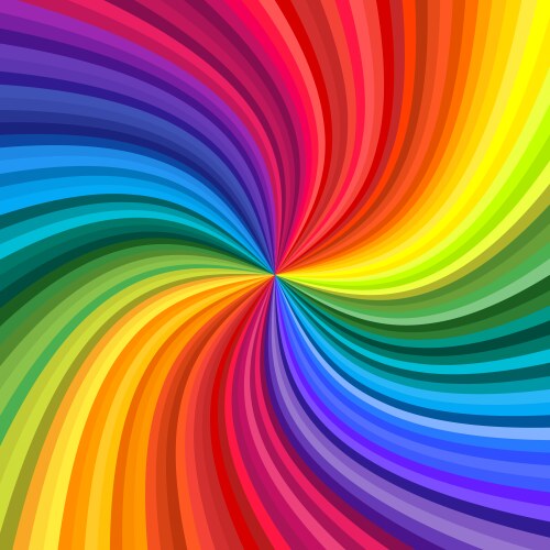 Rainbow colorful spiral background Royalty Free Vector Image