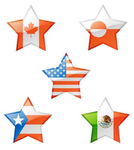 Flags star Royalty Free Vector Image - VectorStock