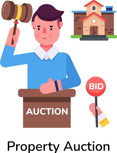 Home auction Royalty Free Vector Image - VectorStock