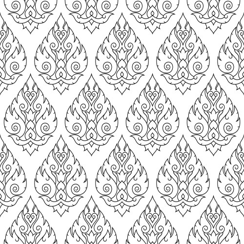 Thai Traditional Pattern Royalty Free Vector Image