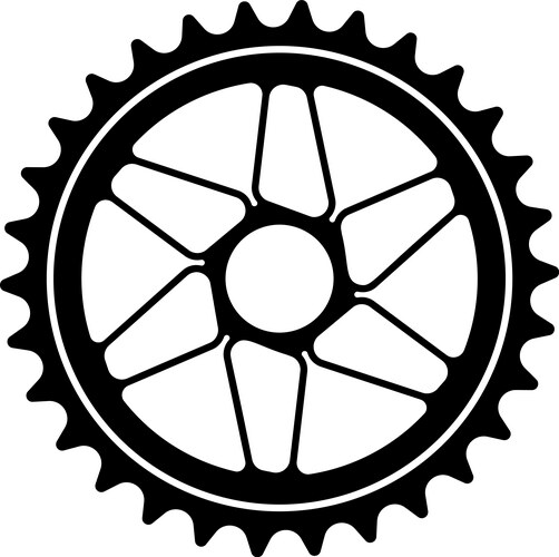 Bike gear star icon Royalty Free Vector Image - VectorStock