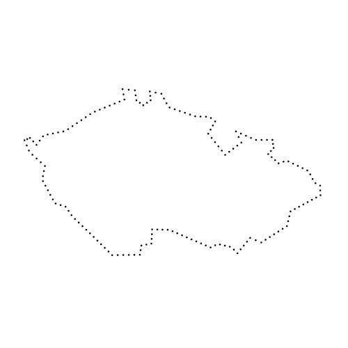 Czech republic simplified outline map Royalty Free Vector