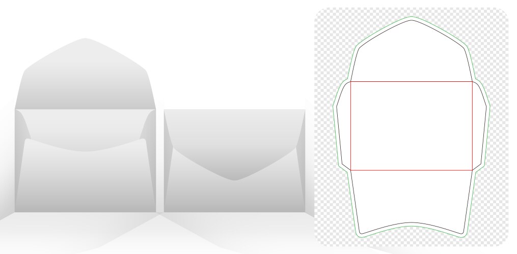 Envelope Die Cut Template Vector Images (over 2,400)