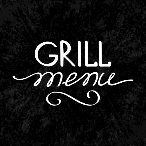 Grill menu typographical concept Royalty Free Vector Image