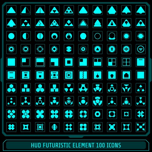Hud - futuristic user interface elements for gui Vector Image