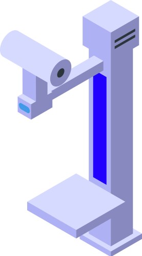 Modern medical equipment showing x ray machine Vector Image