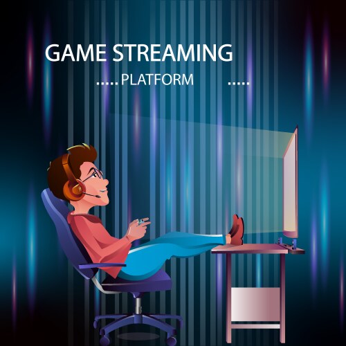 Banner design of live game Royalty Free Vector Image