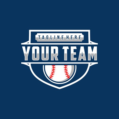 Baseball logo badges of team Royalty Free Vector Image